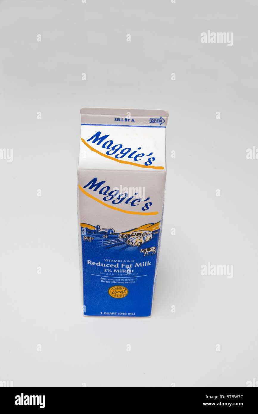 A carton of low fat milk Stock Photo - Alamy