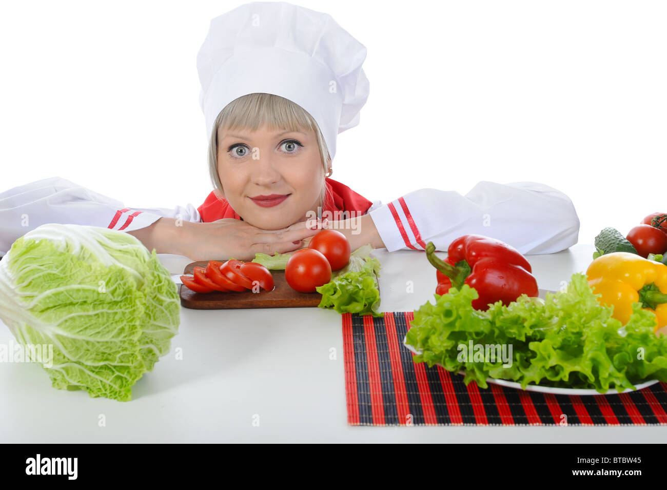 chef in the kitchen Stock Photo - Alamy