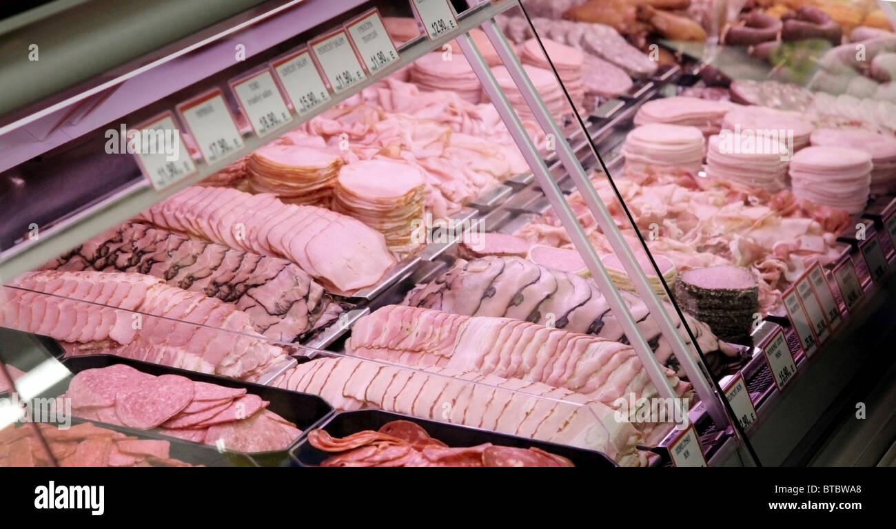 Selection display cold meat hi-res stock photography and images - Alamy