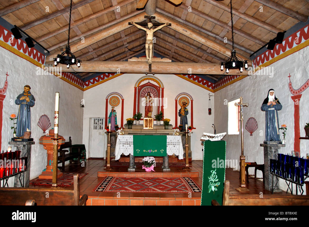 Interior of chapel at Mission San Antonio de Pala Stock Photo - Alamy