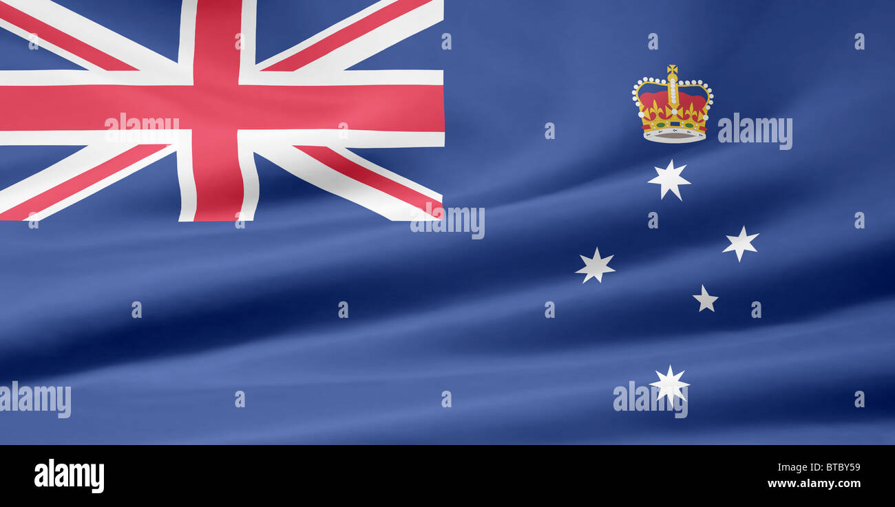 High resolution flag of Victoria Stock Photo - Alamy