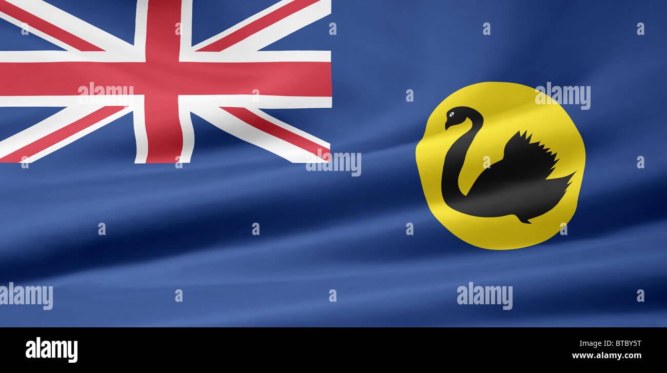 Large flag of Western Australia Stock Photo - Alamy