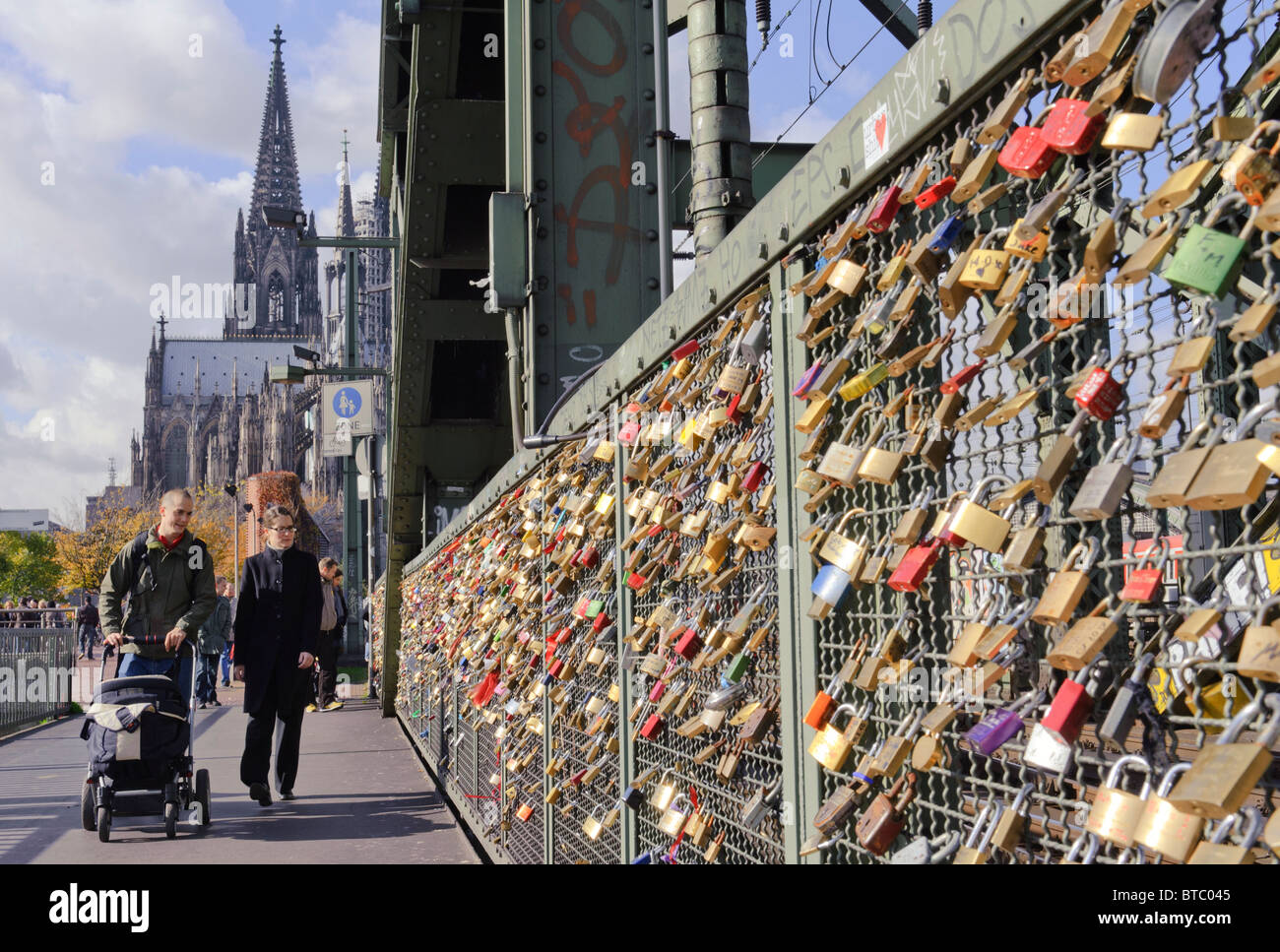 Love Padlocks on the Hohenzollern Bridge in Cologne Germany Stock Photo ...