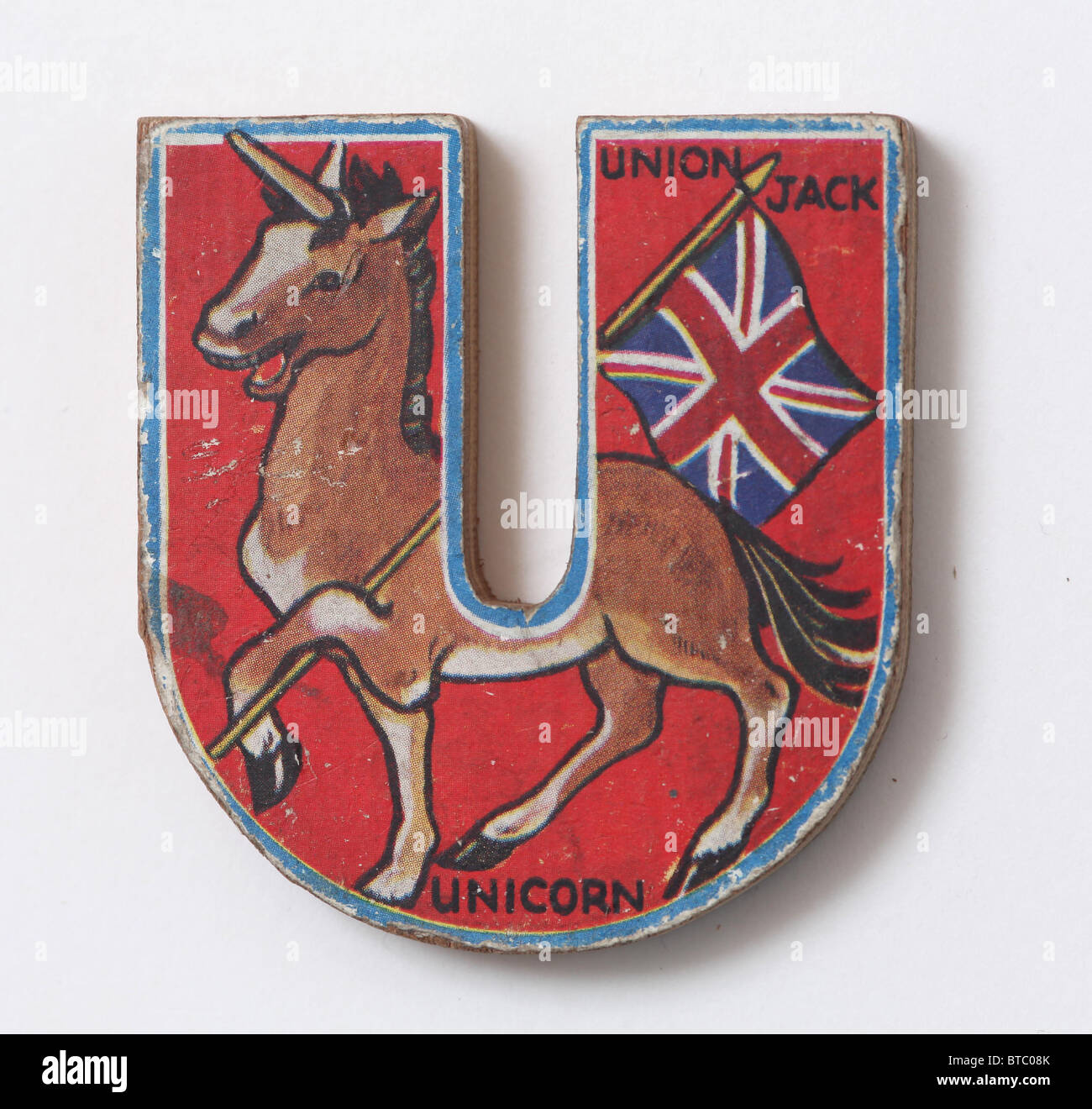 Antique wooden letter U Stock Photo - Alamy
