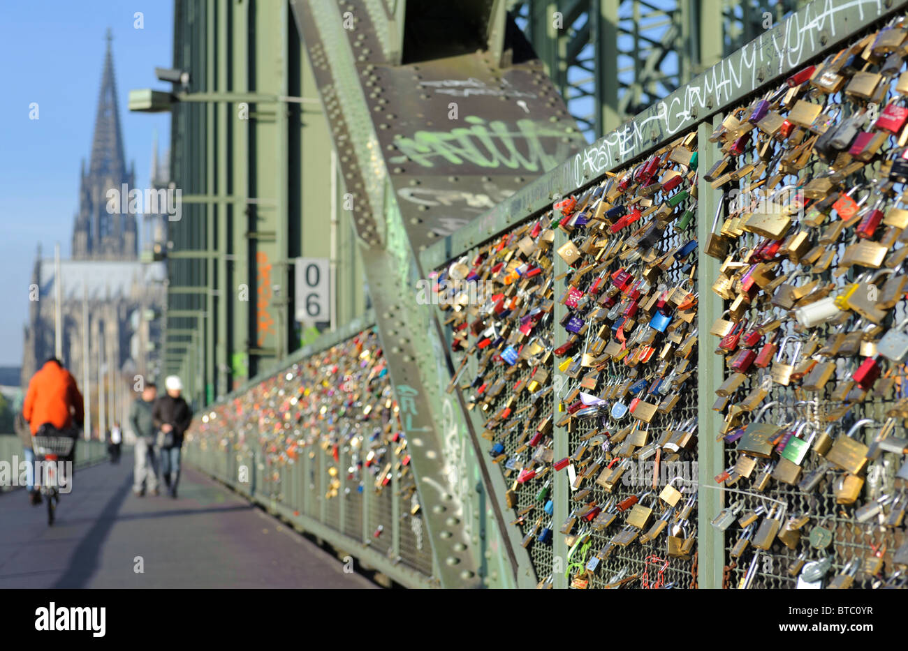 Love Padlocks on the Hohenzollern Bridge in Cologne Germany Stock Photo ...