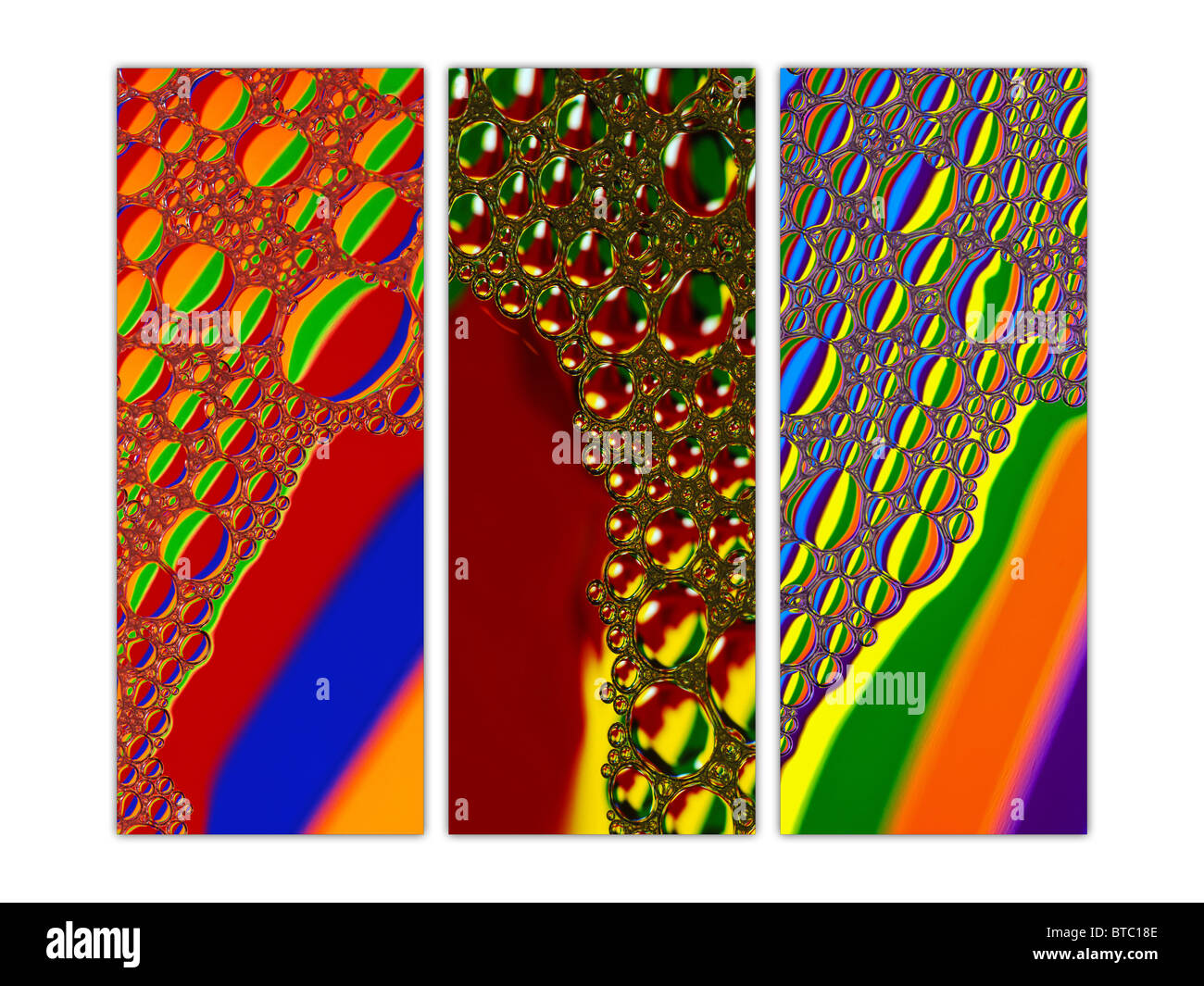 Soap bubbles images in triptych format Stock Photo - Alamy