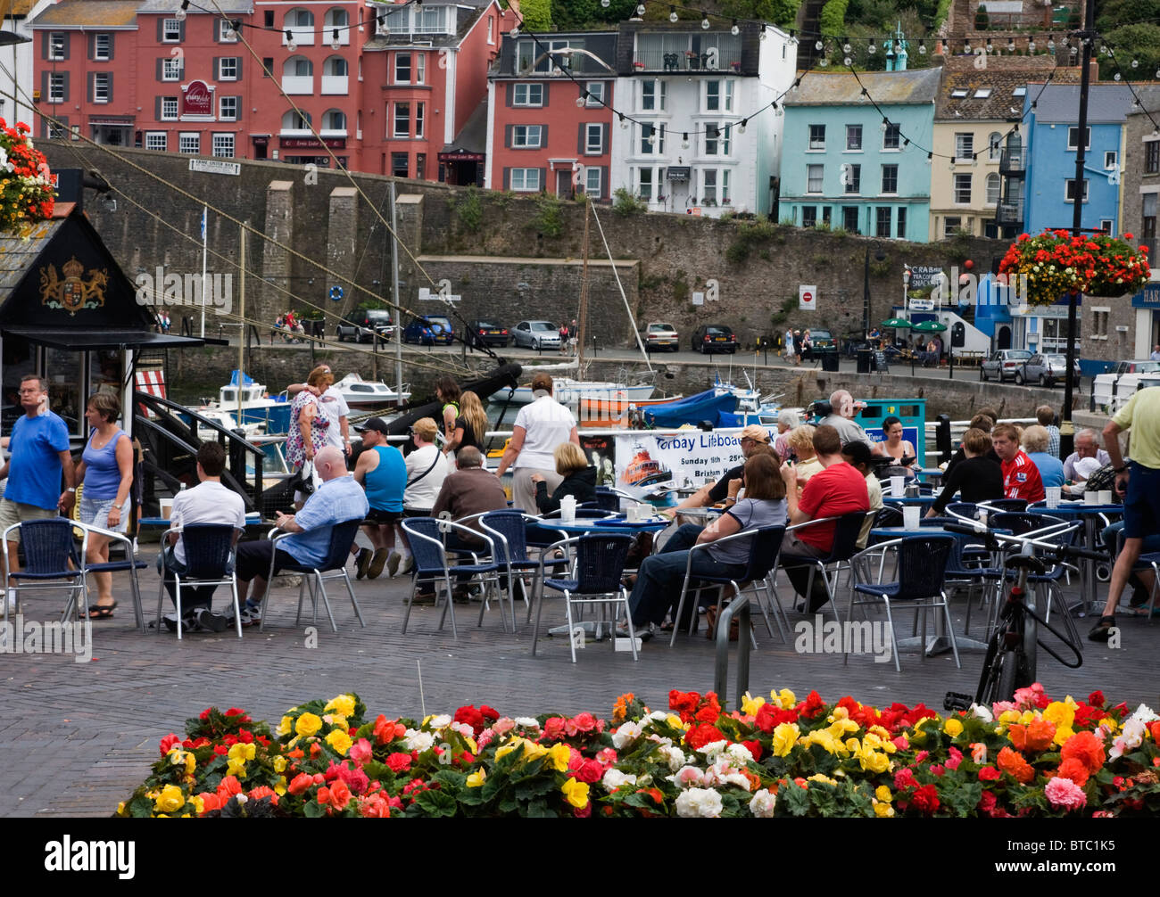 Brixham Harbour Quayside. South Devon, UK Stock Photo - Alamy