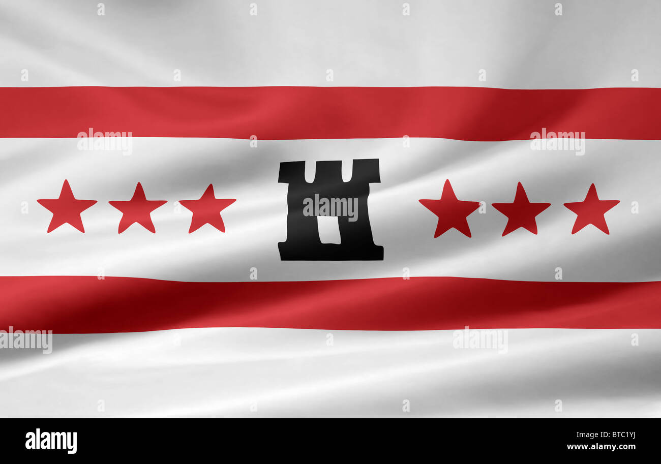 High resolution flag of the dutch province of Drenthe Stock Photo - Alamy