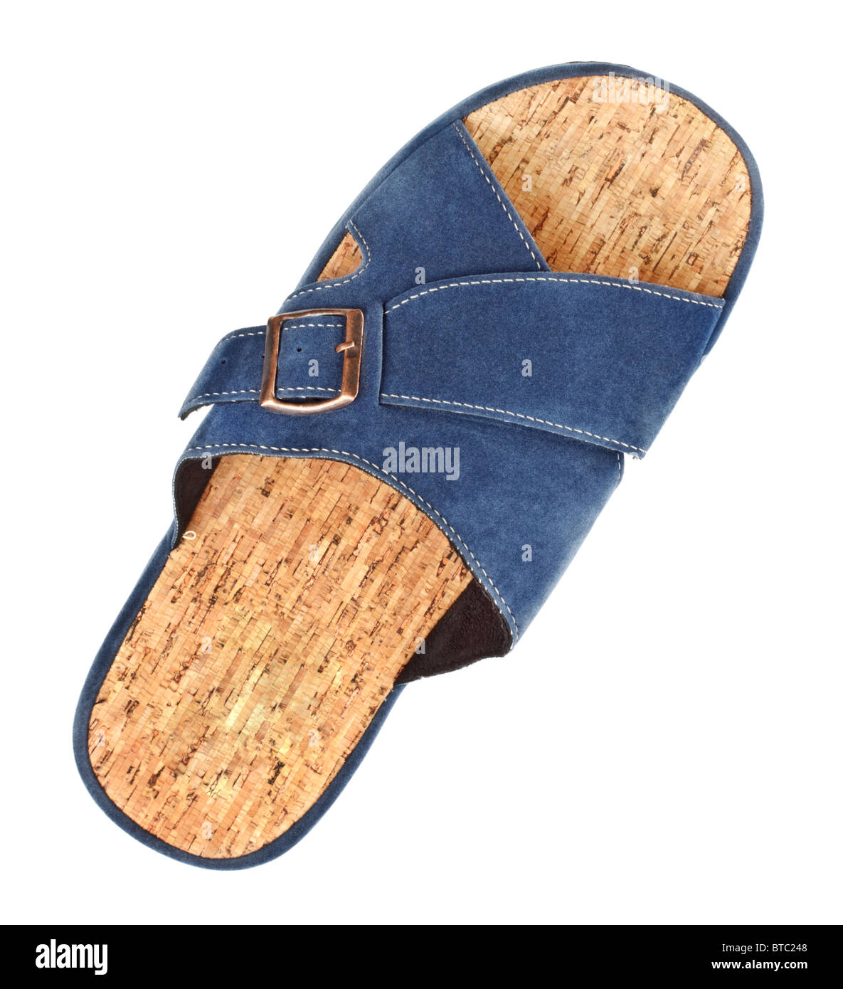 blue slipper top view isolated on white Stock Photo - Alamy