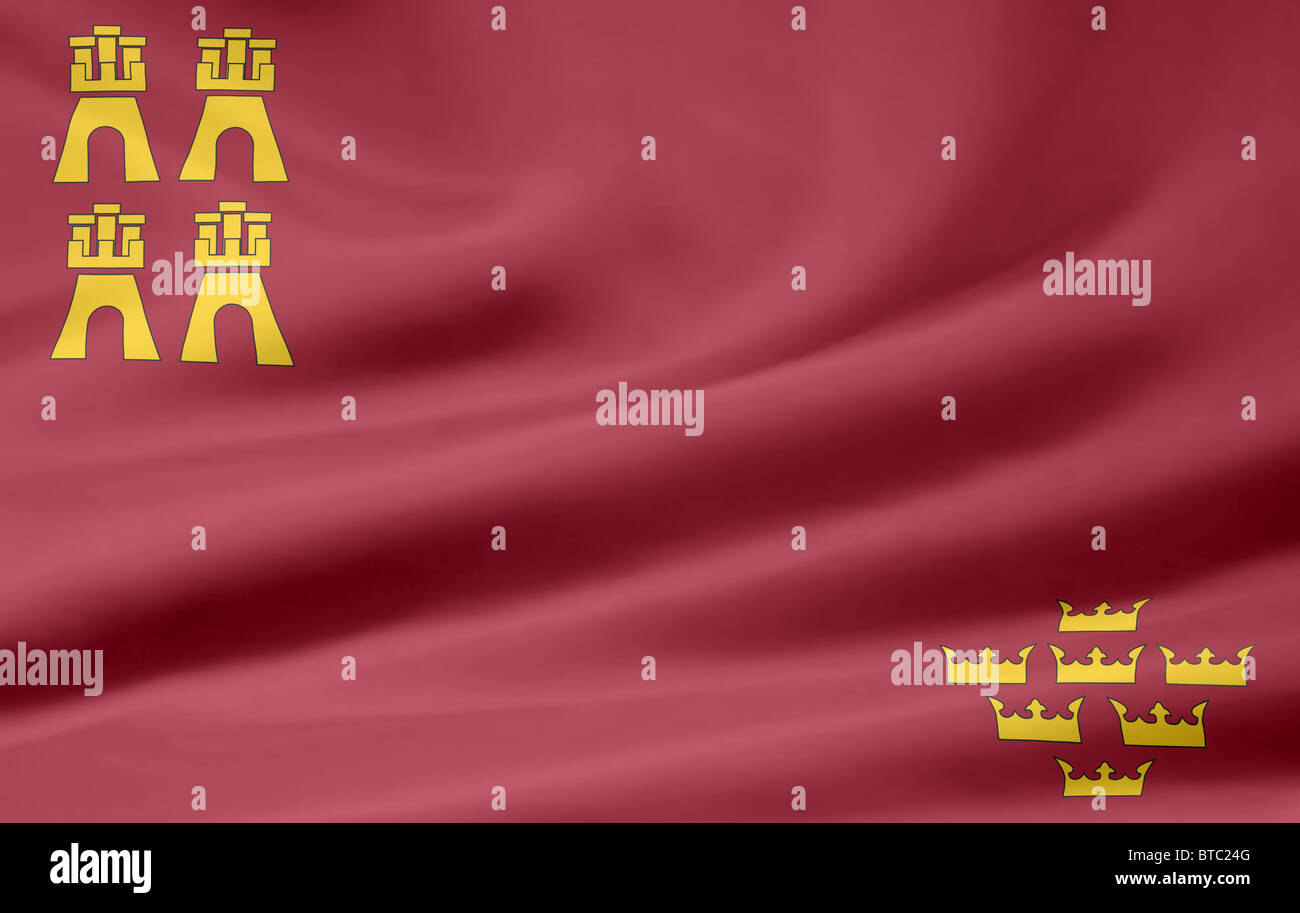 Very large flag of Murcia Stock Photo - Alamy