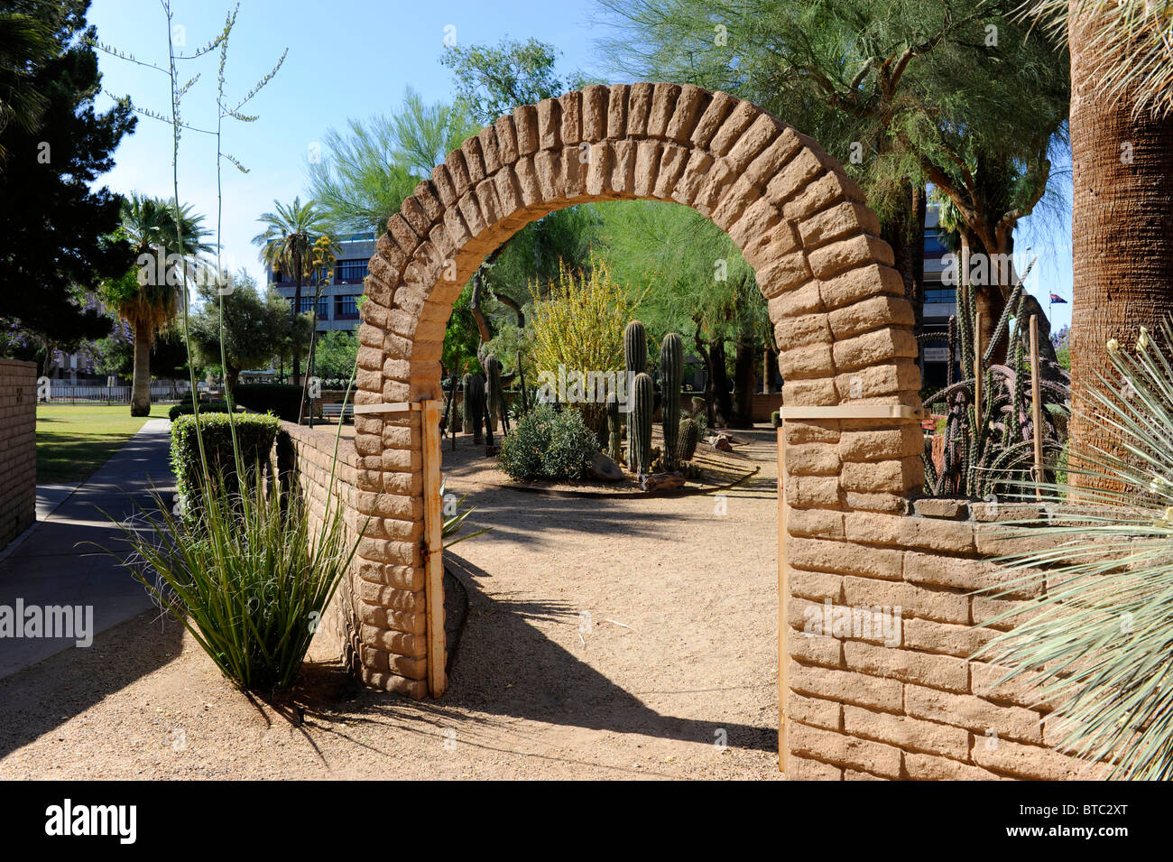 Arch in Garden Area around State Capitol Buildings Phoenix Arizona ...