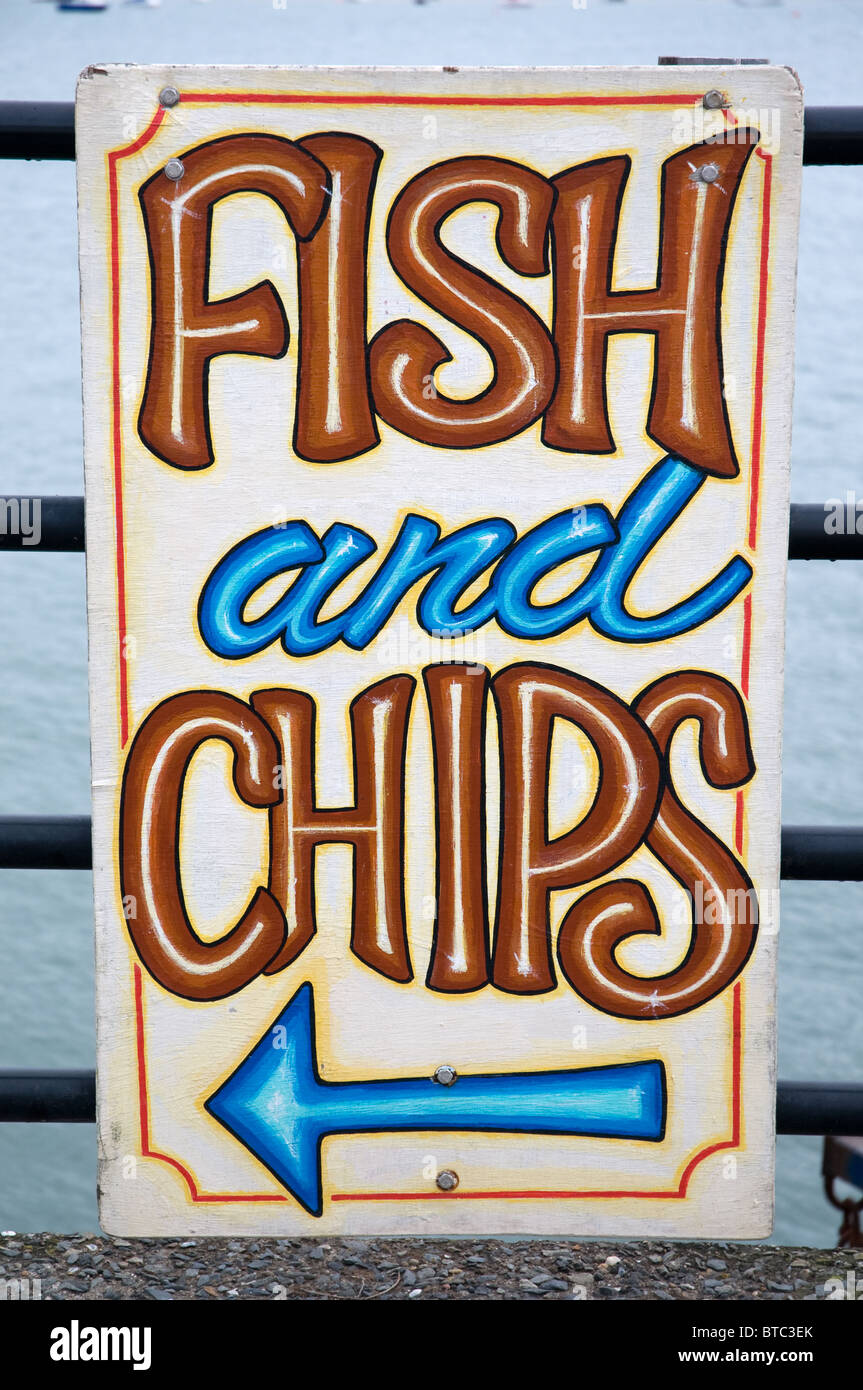Fish chip shop sign hi-res stock photography and images - Alamy