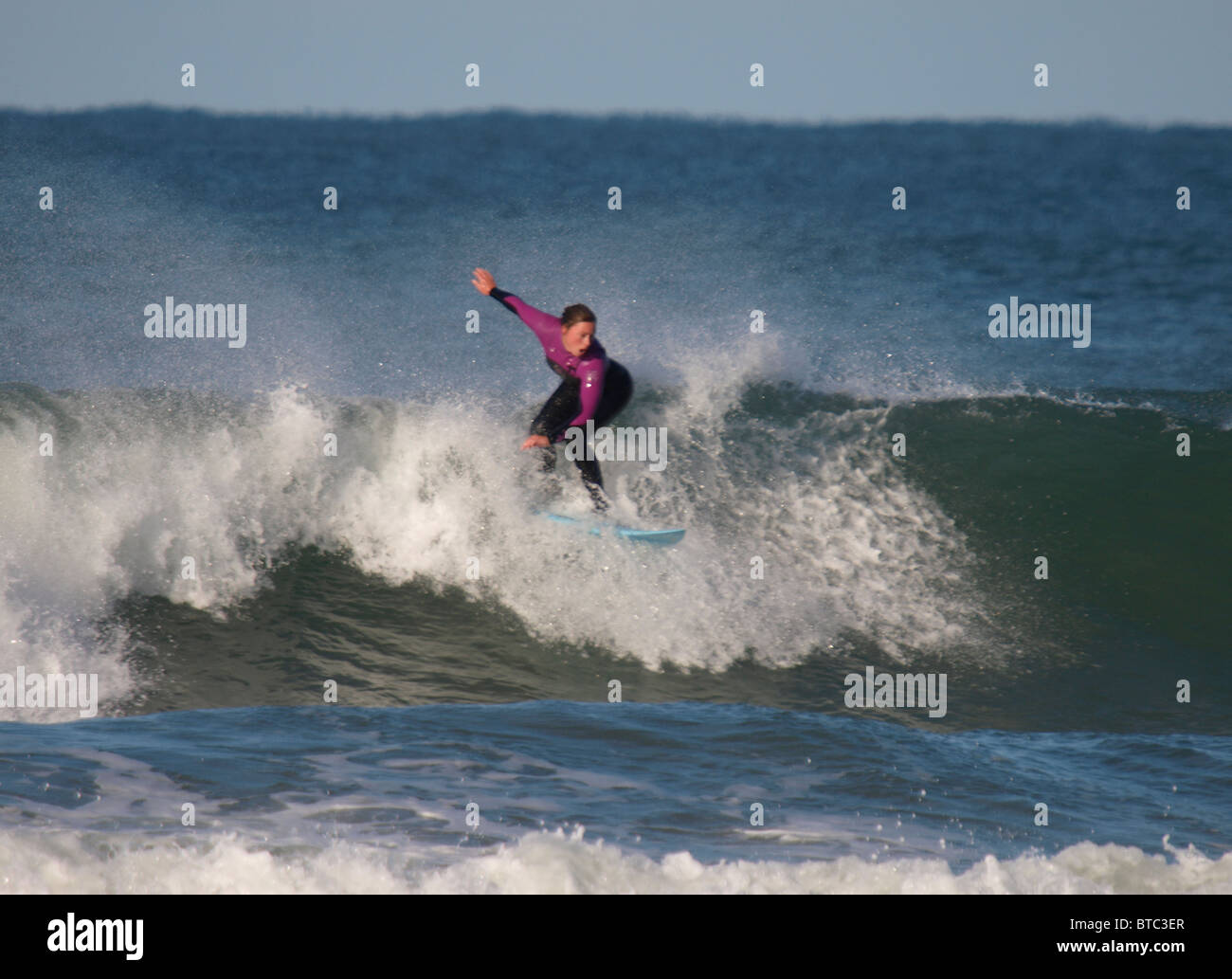 Female surfer, Cornwall, UK Stock Photo - Alamy