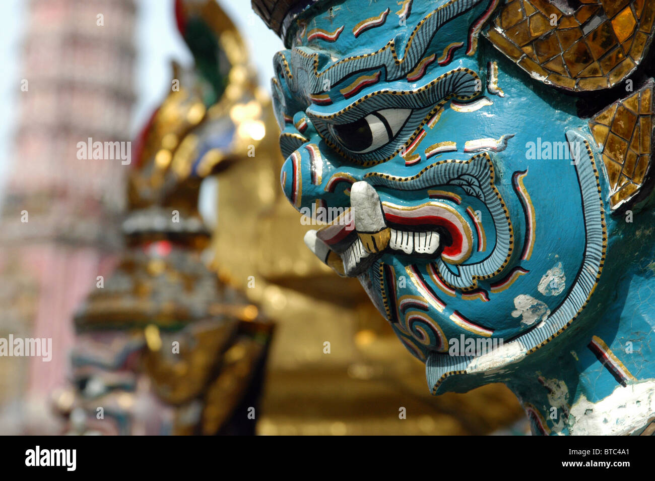 Detail image of a demon guard, Grand Palace, Bangkok Stock Photo - Alamy