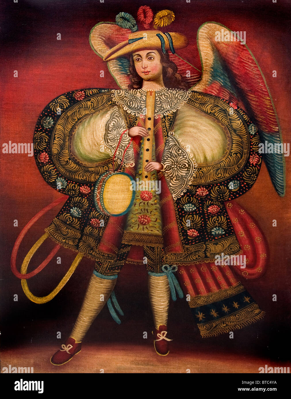 Seville Spain Andalusia antique shop painting Angel Christ Stock Photo ...