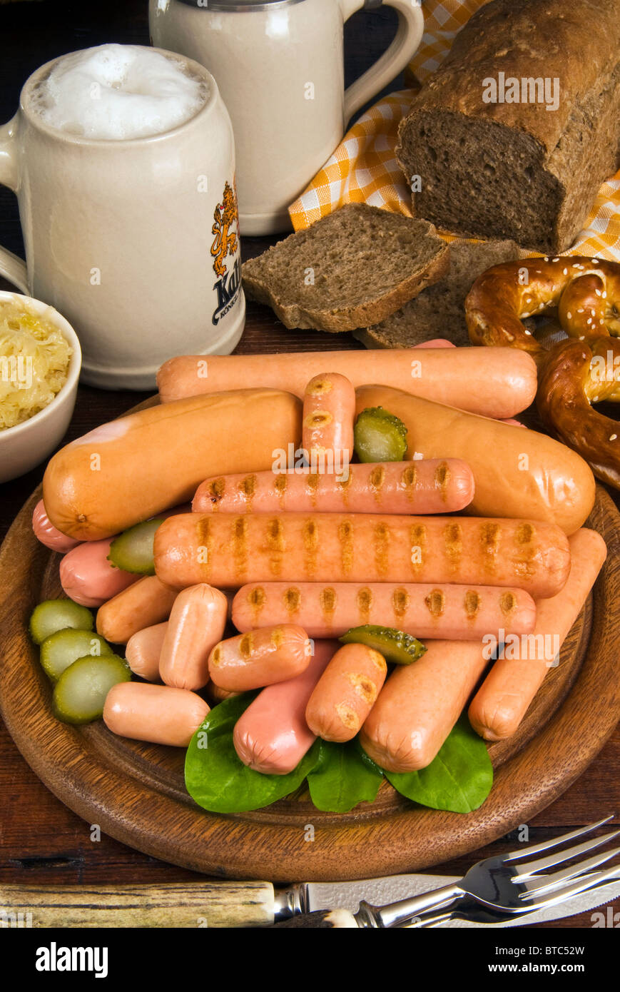 Viennese german sausage hi-res stock photography and images - Alamy
