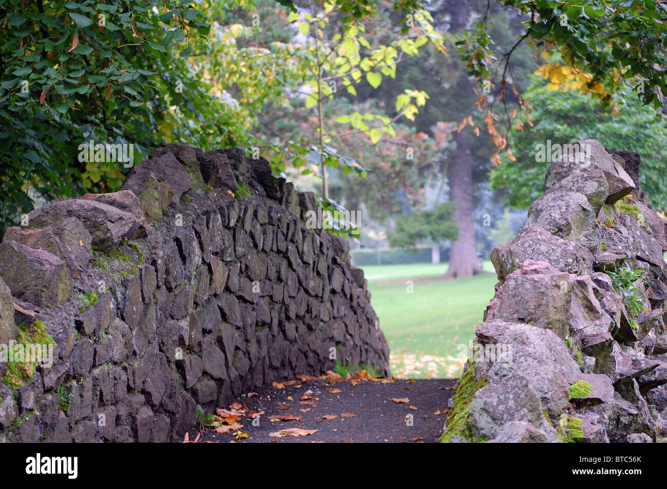 stone foot bridge in Malvern Stock Photo - Alamy