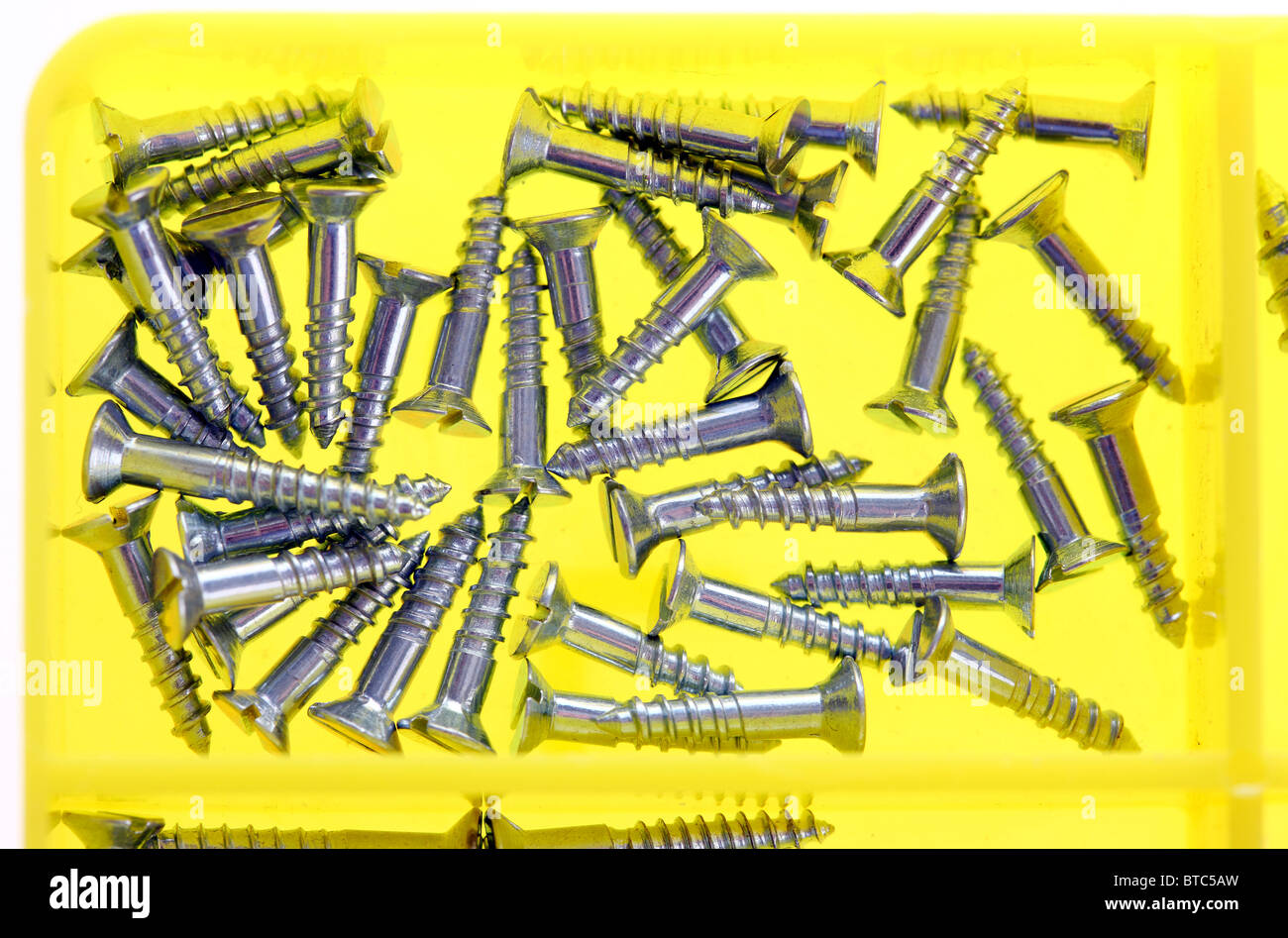 Tool box with different types of screws, bolds Stock Photo - Alamy