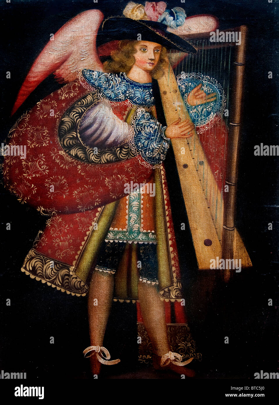 Seville Spain Andalusia antique shop painting Angel Christ Stock Photo ...