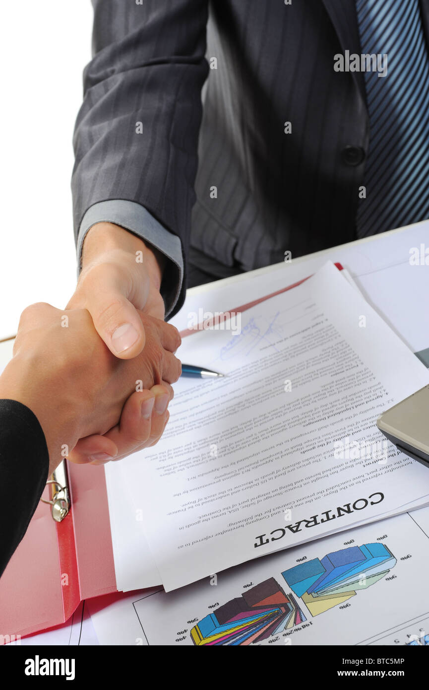 Business handshake two man Cut Out Stock Images & Pictures - Alamy