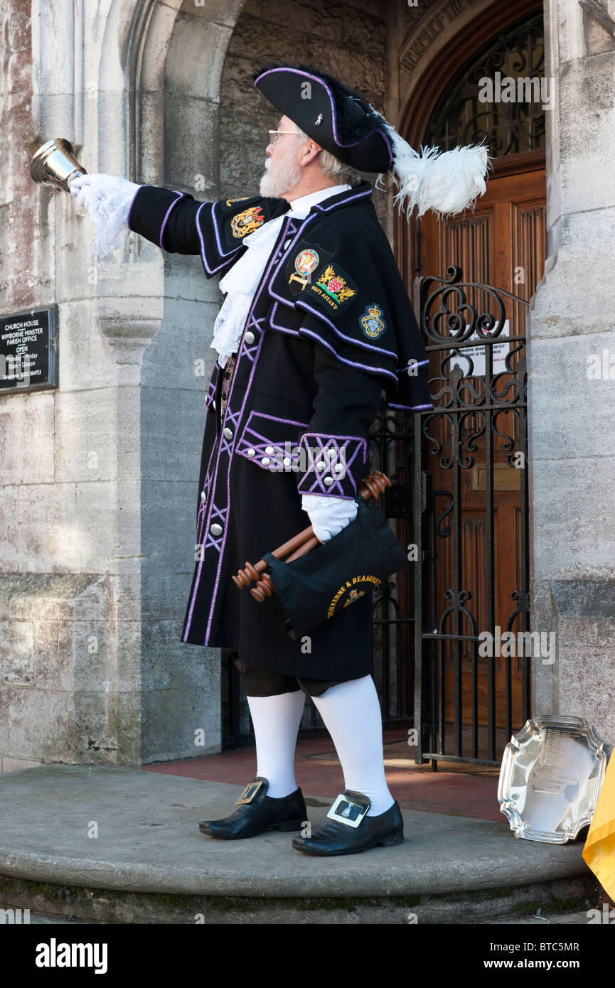 David Craner (Beaminster) competes in the 2010 Dorset Town Crier ...