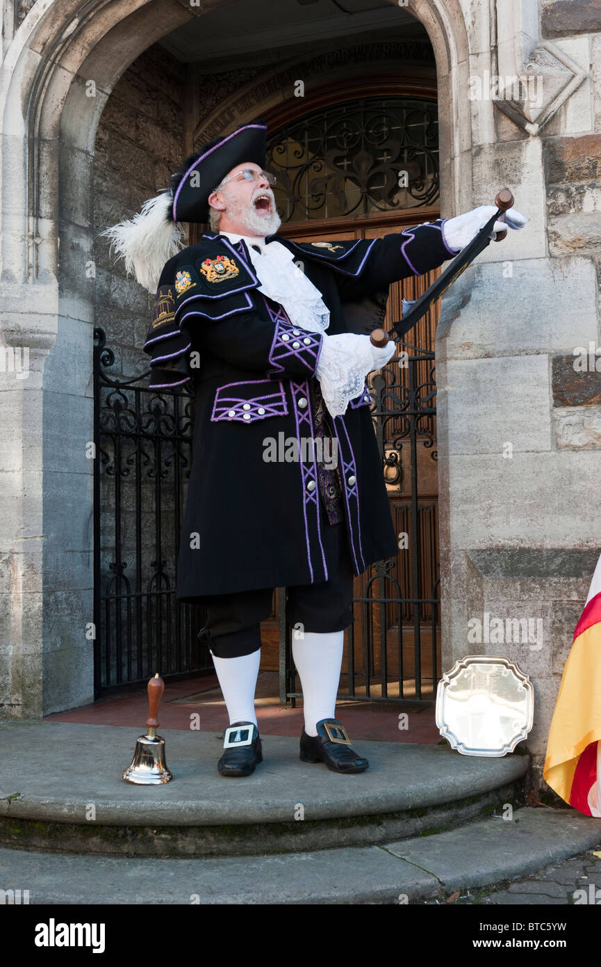 David Craner (Beaminster) competes in the 2010 Dorset Town Crier ...