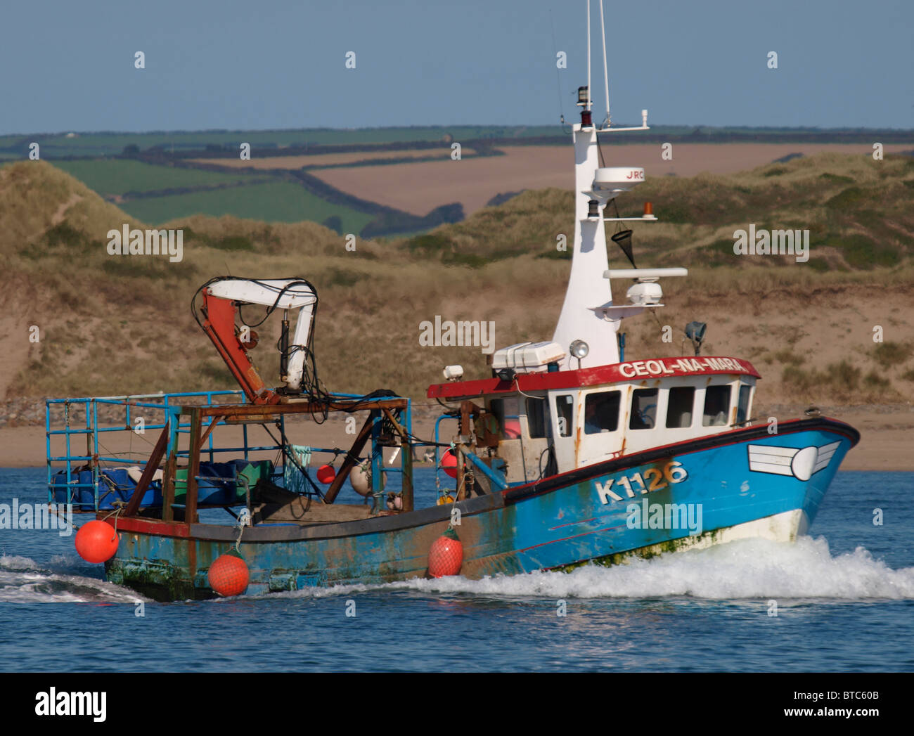 Old rusty commercial fishing boat, Camel estuary, Padstow, Cornwall, UK ...