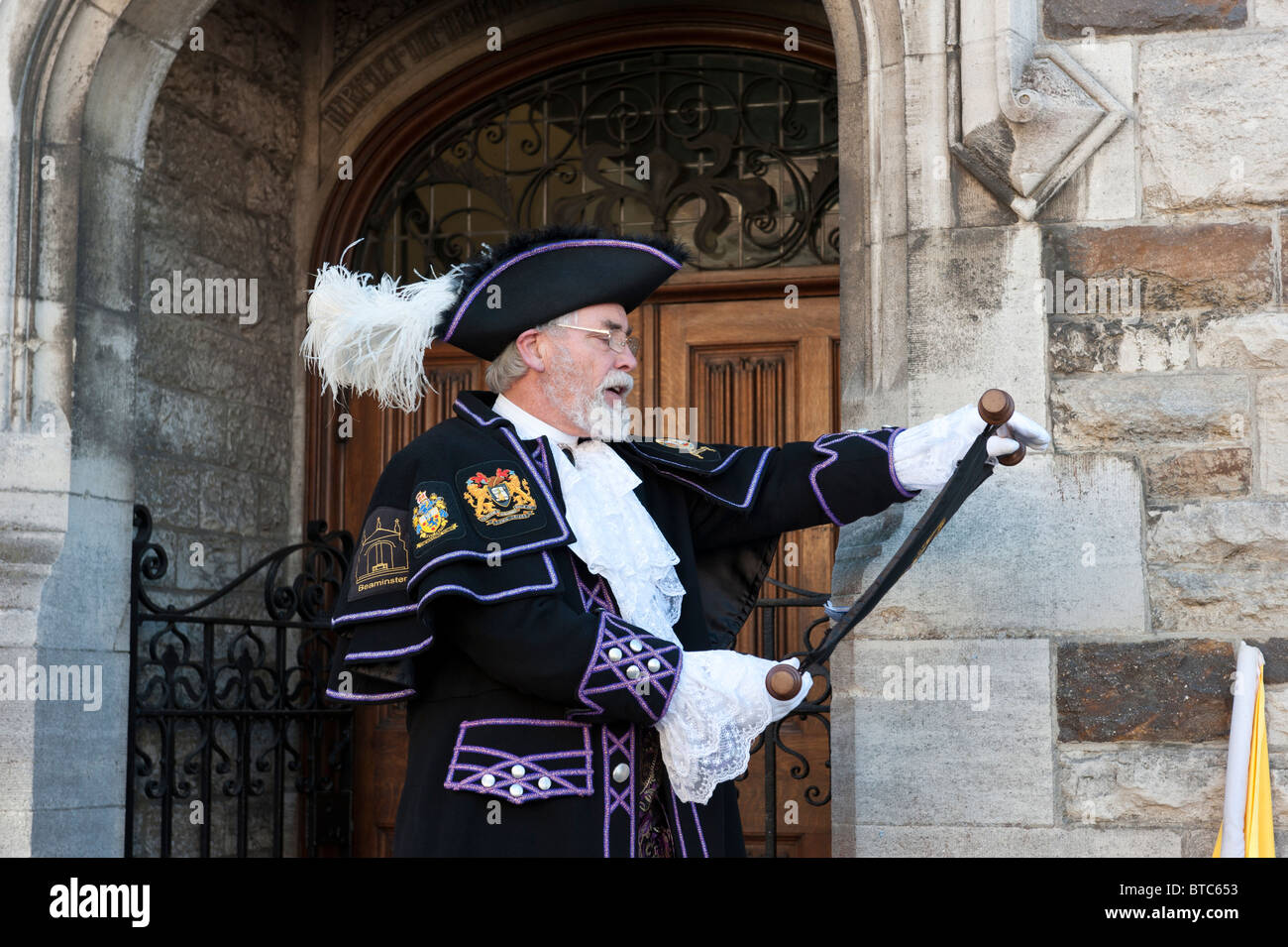 David Craner (Beaminster) competes in the 2010 Dorset Town Crier ...