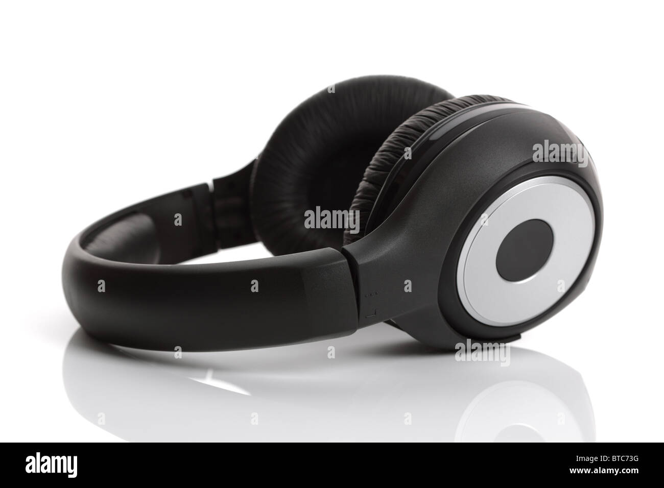 Music on headphones Cut Out Stock Images & Pictures - Alamy