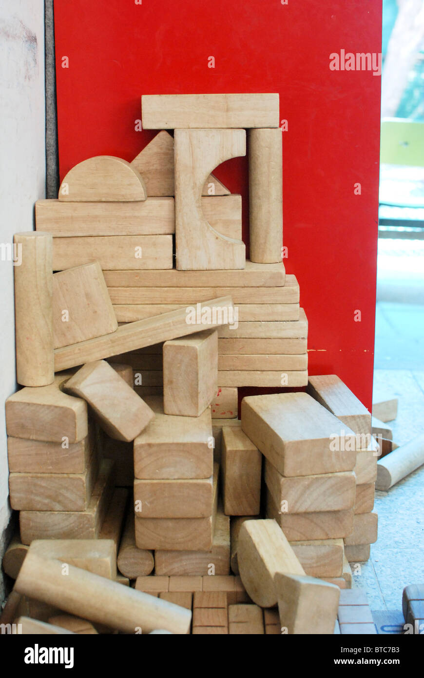 Wooden building blocks Stock Photo - Alamy