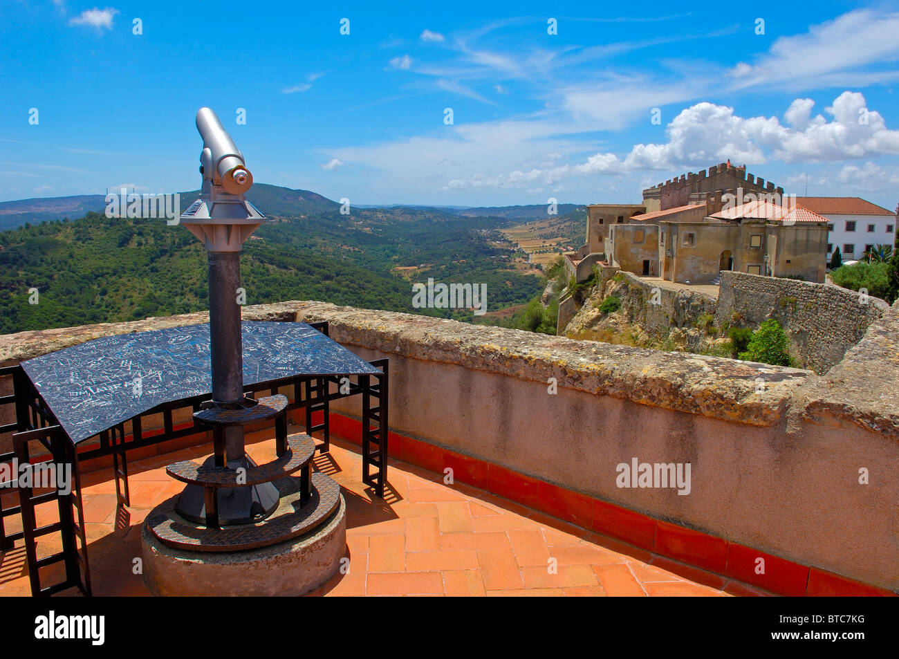 Palmela, Palmela castle now Pousada-hotel, Setubal district. Serra de ...