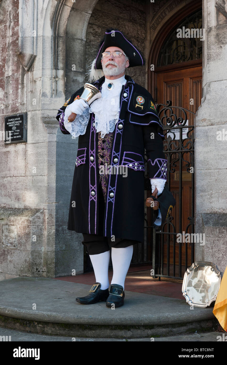 David Craner (Beaminster) competes in the 2010 Dorset Town Crier ...
