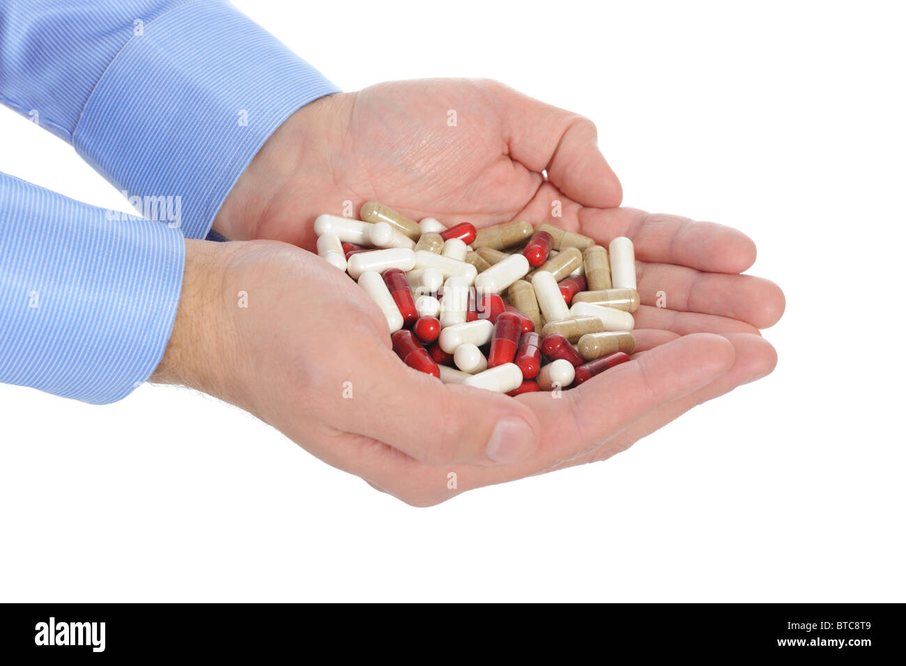 Man taking tablets headache hi-res stock photography and images - Alamy