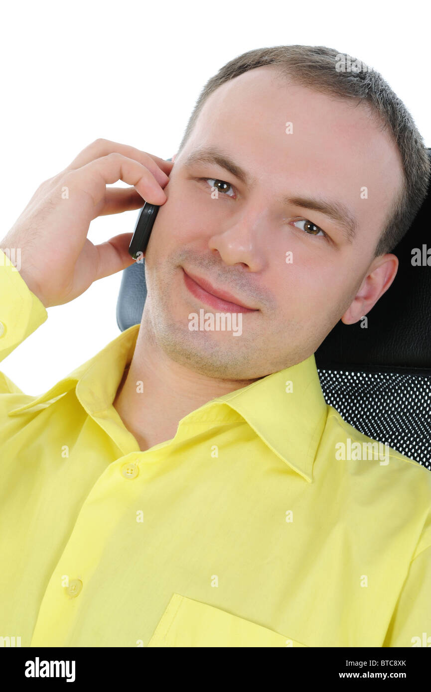 Successful handsome businessman talking Cut Out Stock Images & Pictures ...