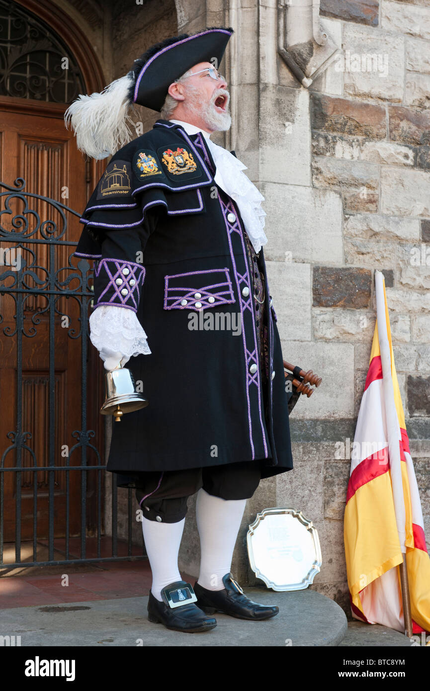 David Craner (Beaminster) competes in the 2010 Dorset Town Crier ...
