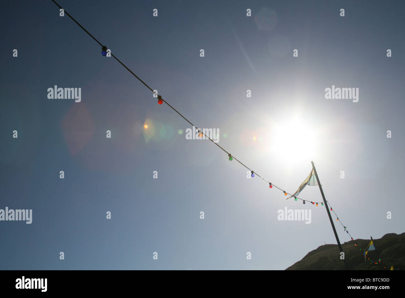 Colourful party lights on Bray seafront County Wicklow Ireland Stock ...