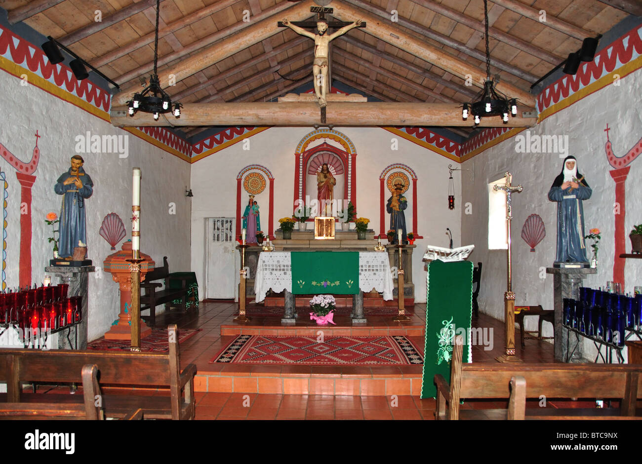 Interior of chapel at Mission San Antonio de Pala Stock Photo - Alamy