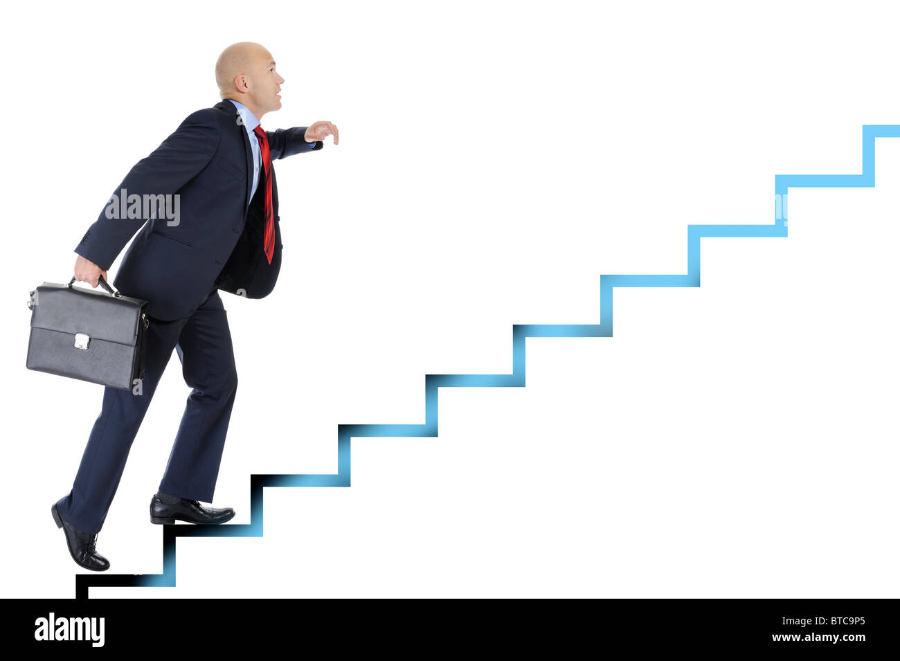 Man up ladders Cut Out Stock Images & Pictures - Alamy