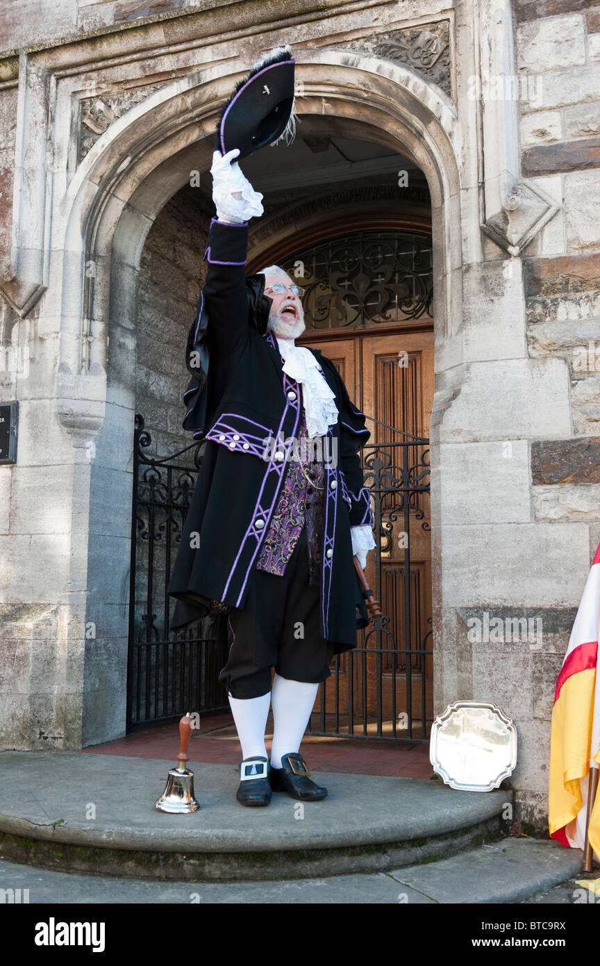 David Craner (Beaminster) competes in the 2010 Dorset Town Crier ...