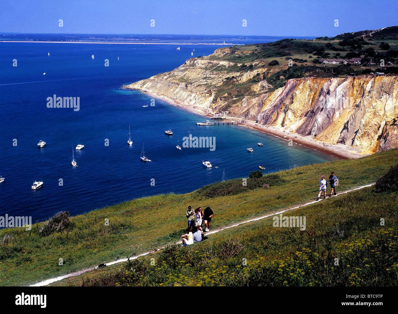 Isle Of Wight, Alum Bay Stock Photo - Alamy