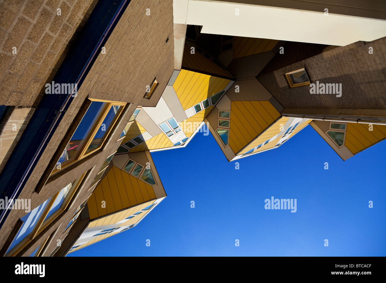 famous Cubic houses in Rotterdam, Netherlands. horizontal shot Stock ...