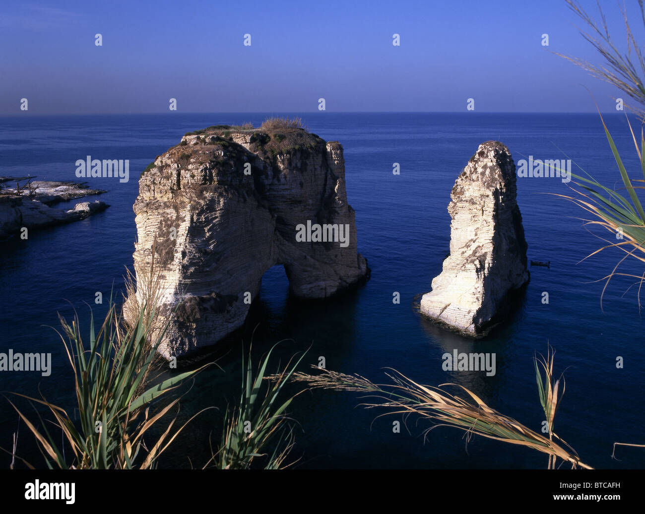 West Beirut, Pigeon Rocks Stock Photo - Alamy