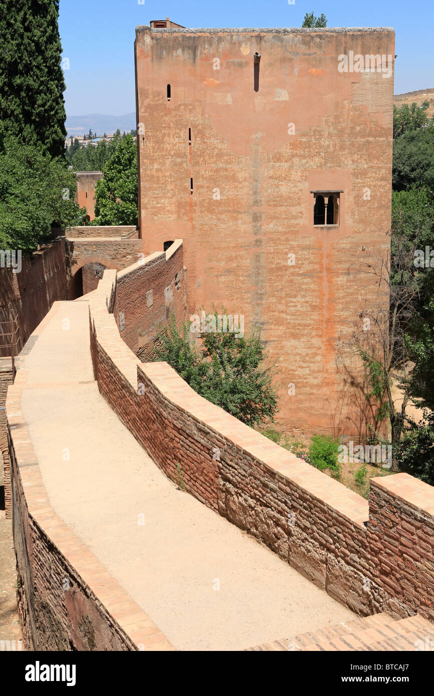 Torre del Cadi (Judge's Tower) at the Alhambra in Granada, Spain Stock ...