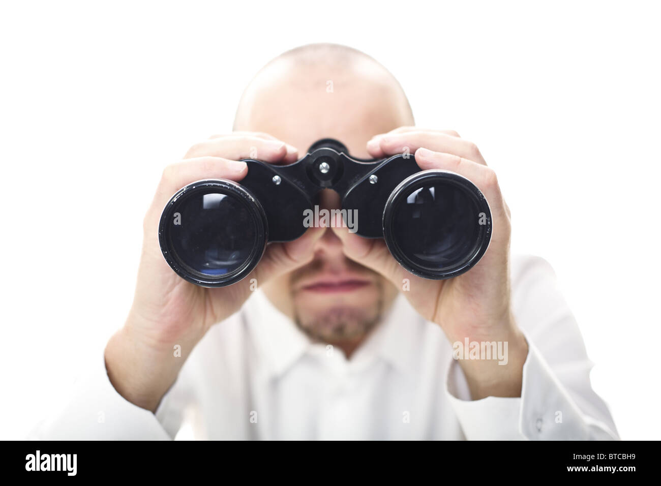 man with binocular Stock Photo - Alamy