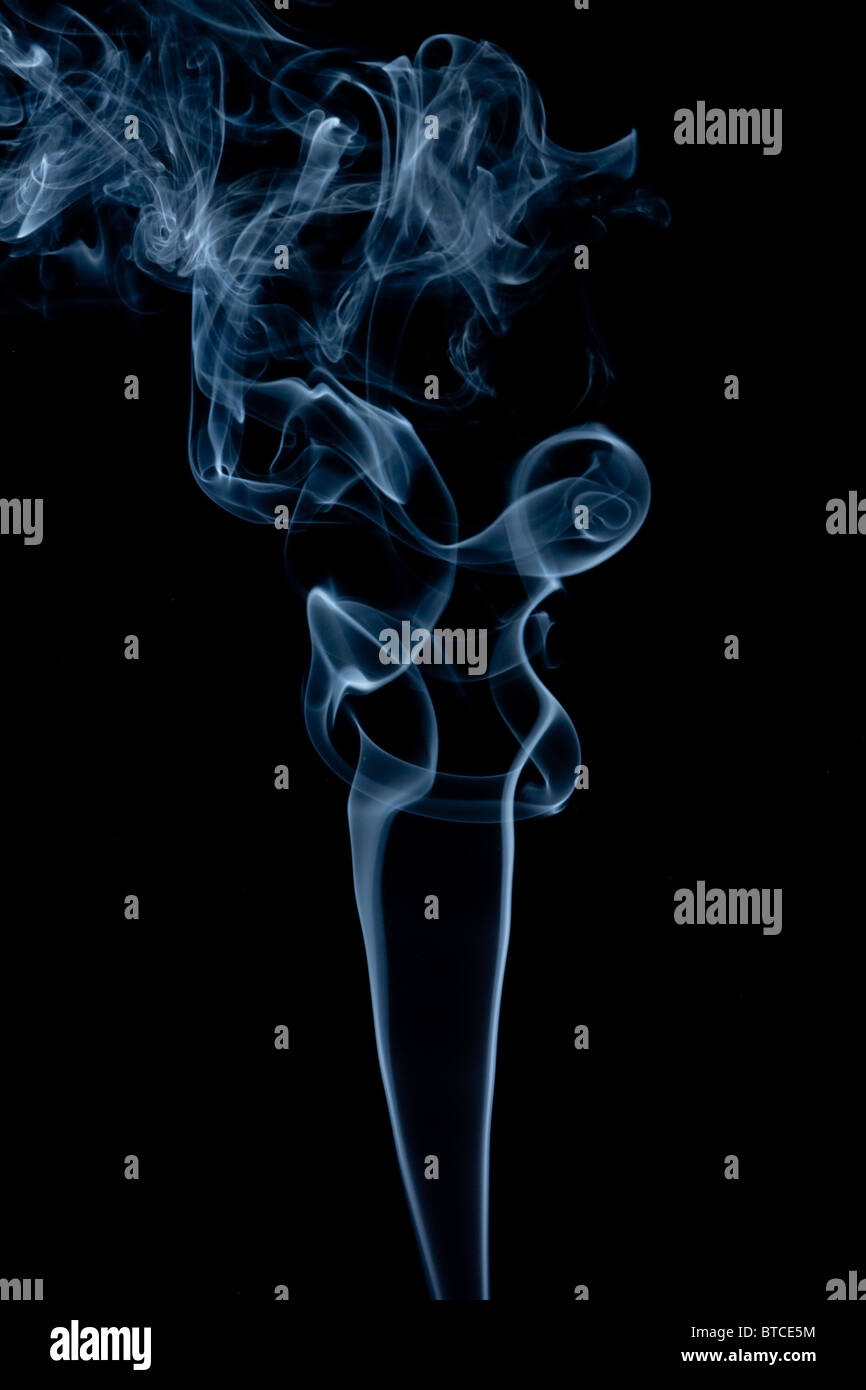 Smoke isolated on black background Stock Photo - Alamy