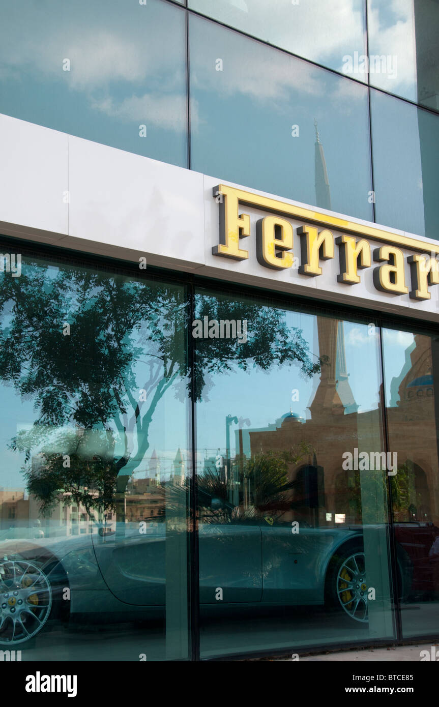 Lebanon, Beirut . The urban dream. Ferrari showroom Stock Photo - Alamy