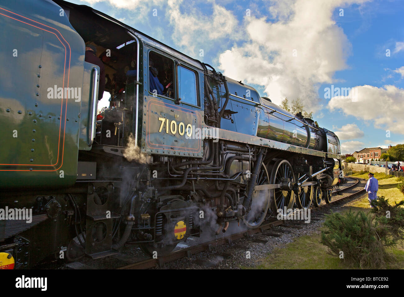 The steam engine The Duke of Gloucester at Heywood station on the East ...