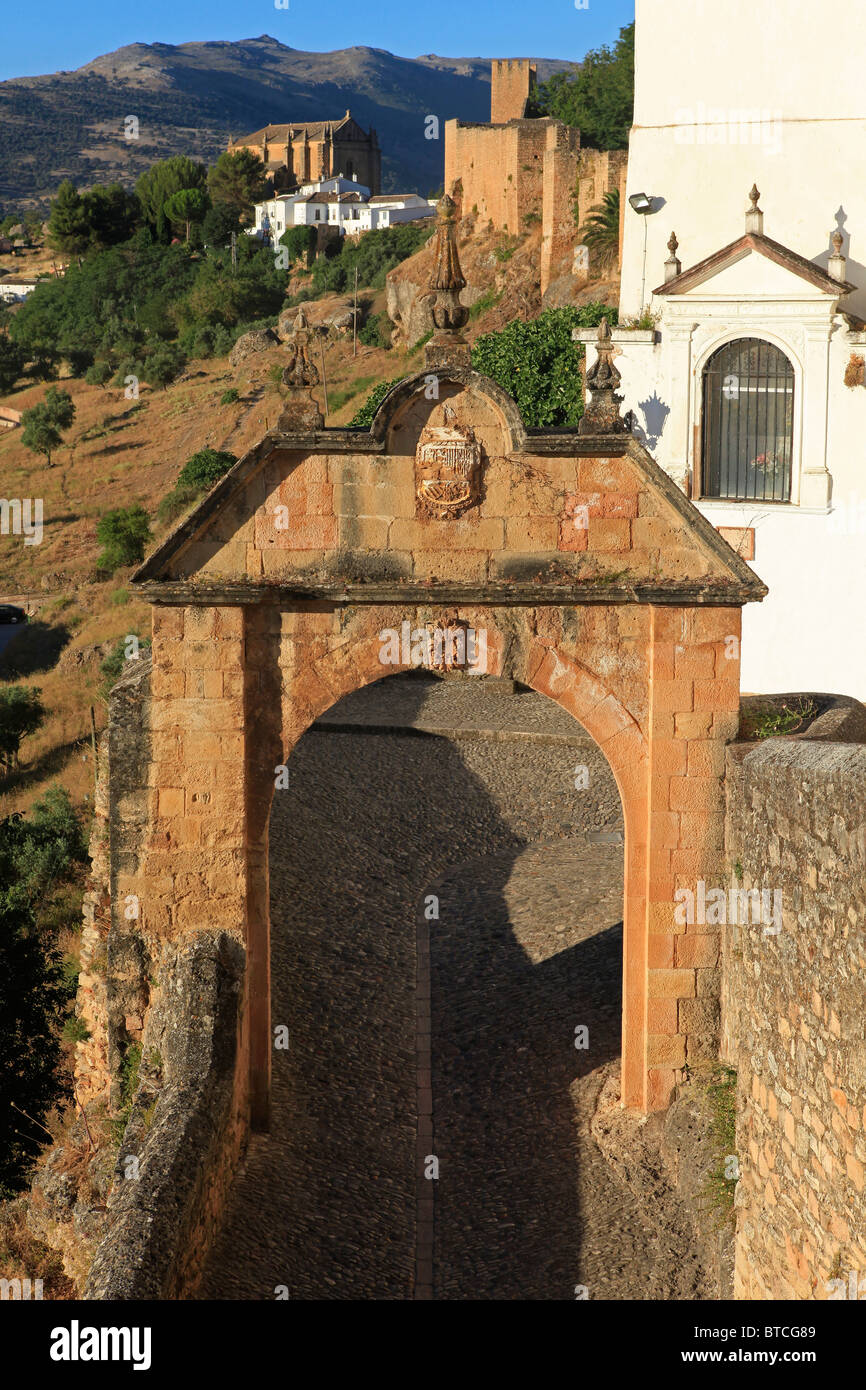 City gate of Philip V in Ronda, Spain Stock Photo - Alamy