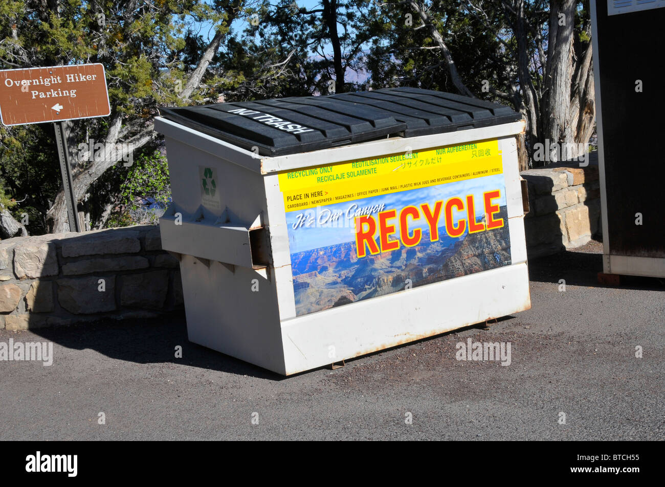 Recycle Bin Grand Canyon National Park Arizona Stock Photo - Alamy