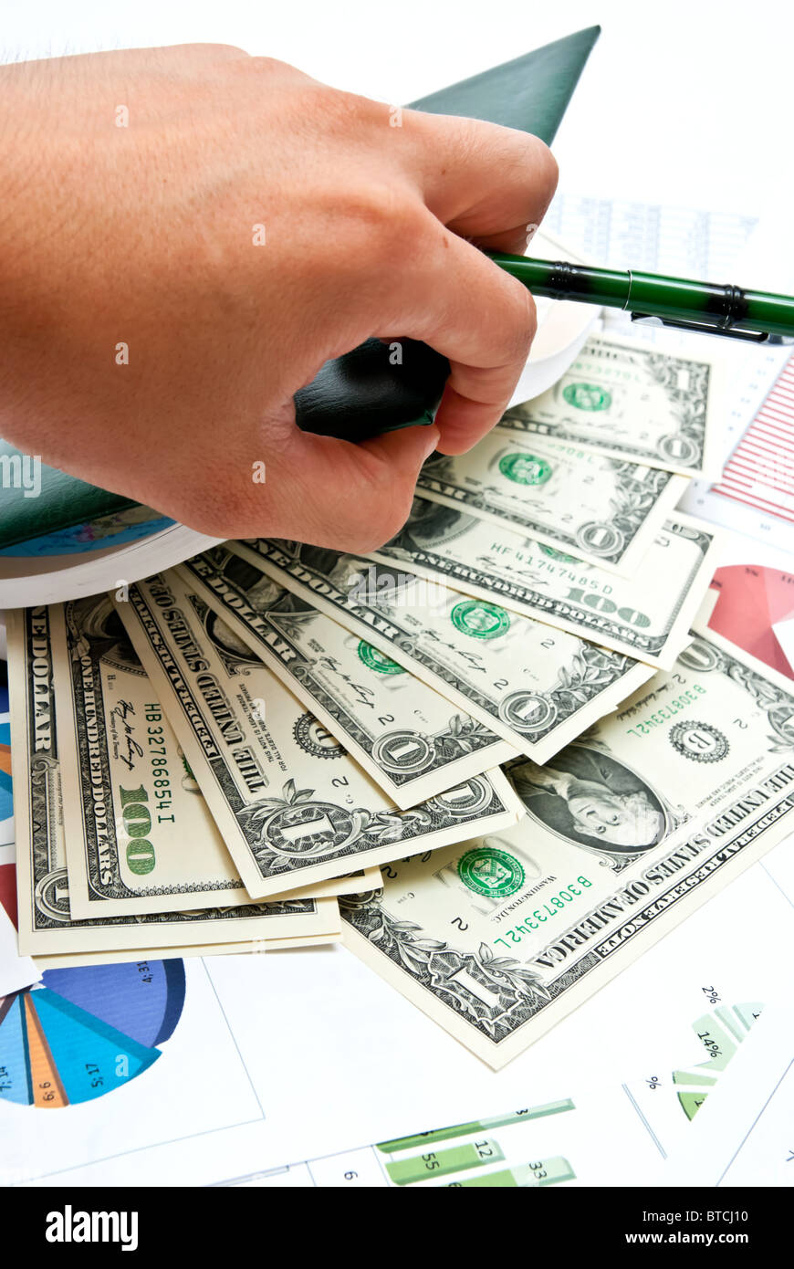 Charts, diagrams and money Stock Photo - Alamy